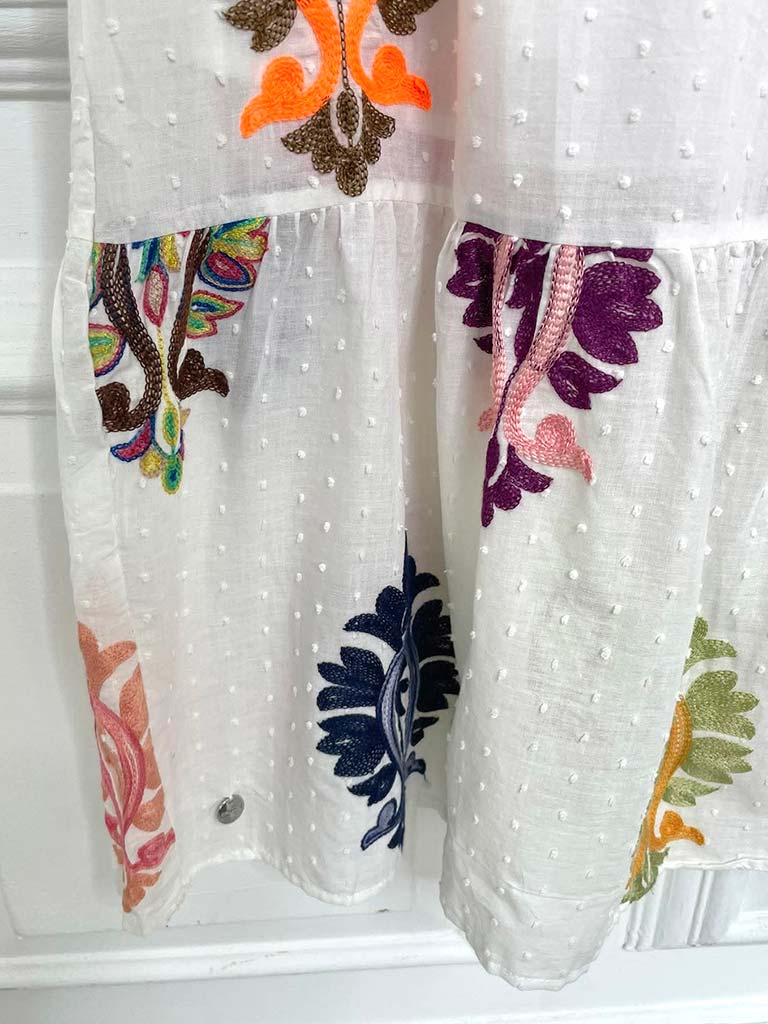 Malissa J Dobby Embroidered Bardot Dress – Chester Boutique
